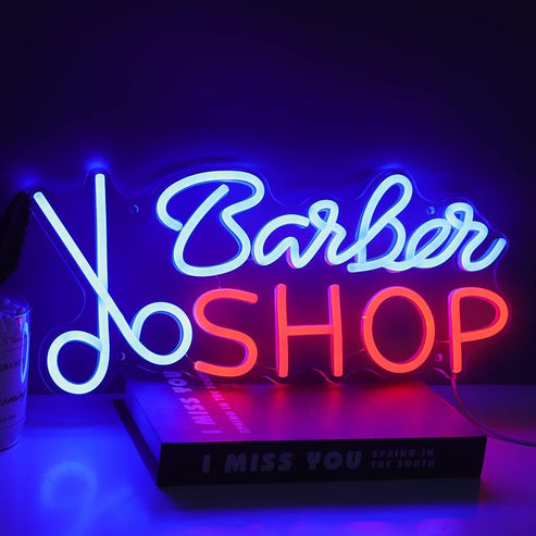 Barber Shop Scissors Neon Sign | Custom LED Barber Scissors Light – NEON